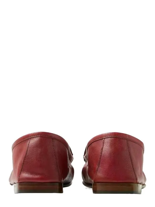 Versace Guanto Leather Guanto Leather Moccasins - Red