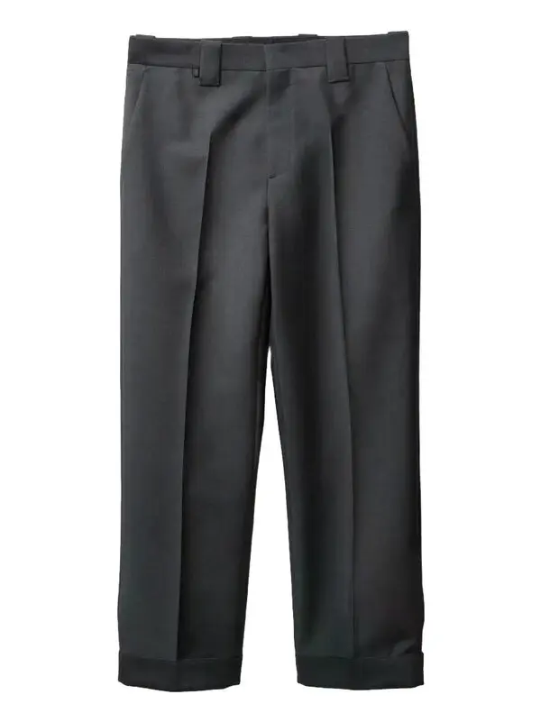 Versace Wool-mohair Regular Formal Pants - Grey