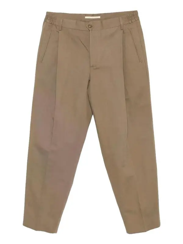 BRIGLIA 1949 Elasticated Pleated Trousers - Green