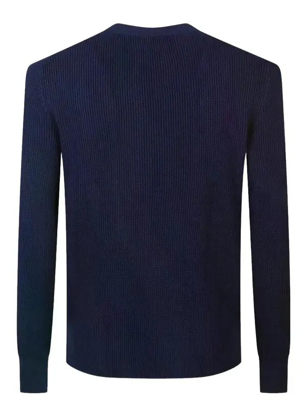 BALLANTYNE Argyle Crew-neck Sweater - Blue