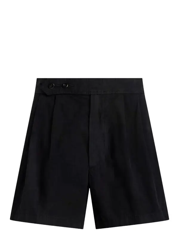Polo Ralph Lauren Pleated Cotton Shorts - Black