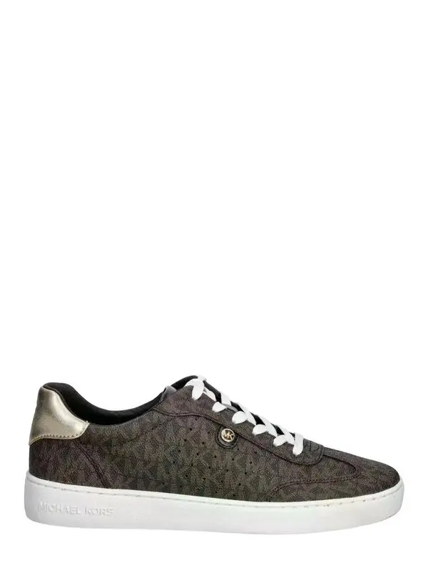 Michael Kors Scotty Logo Pattern Lace Up Sneakers - Brown