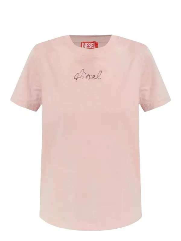 DIESEL® Rhinestone Embellished T-shirt - Pink