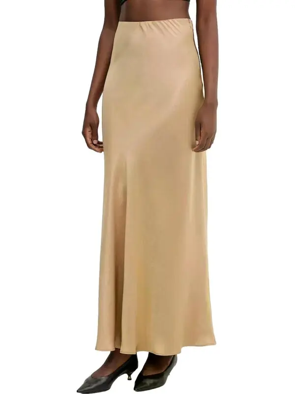 Liviana Conti Draped Long Skirt - Neutrals