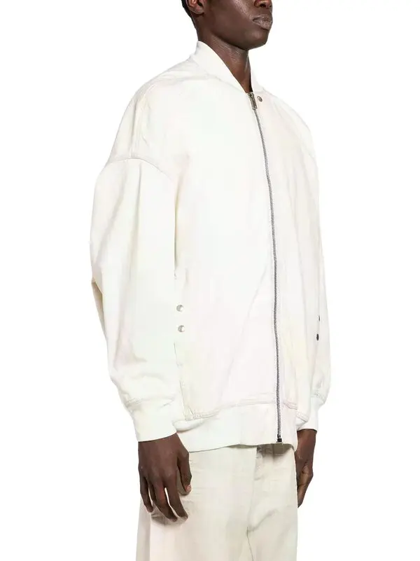 Rick Owens Temple Jumbo Flight Bomber Jacket - White