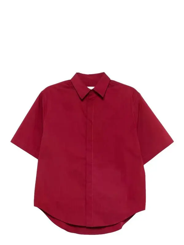SA SU PHI Cherry Cotton Short Sleeve Shirt - Red