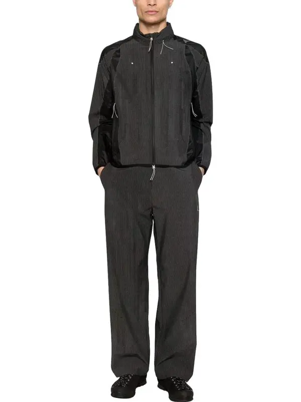 ROA Zip-fastening Striped Jacket - Grey