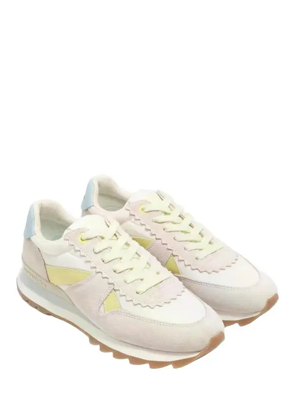 Bimba Y Lola Scalloped Trim Lace-up Sneakers - Neutrals