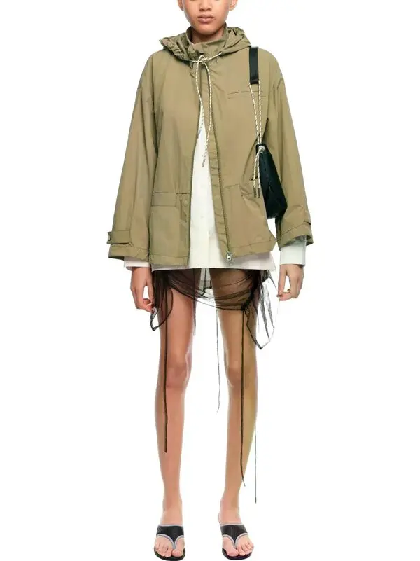Bimba Y Lola Zip-up Hooded Jacket - Green