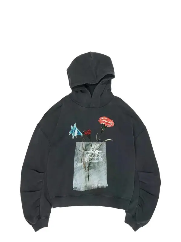 Bimba Y Lola Floral Print Hoodie - Black