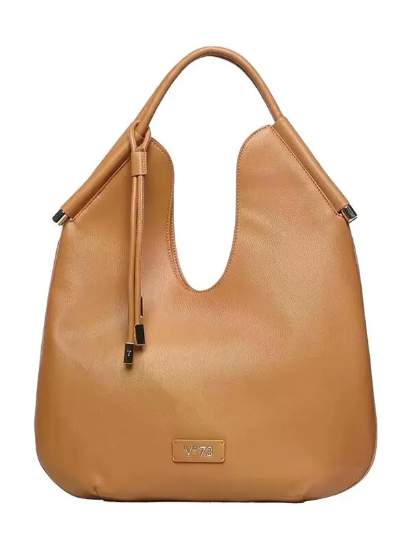 V°73 Amber Shoulder Bag With Top Handle And Tassel Detail - Brown