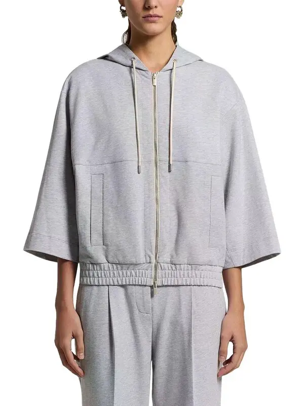 Peserico Zip Hoodie - Grey