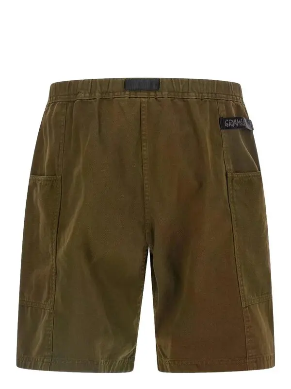 Gramicci Cotton Bermuda Shorts With Elasticated Waistband - Green