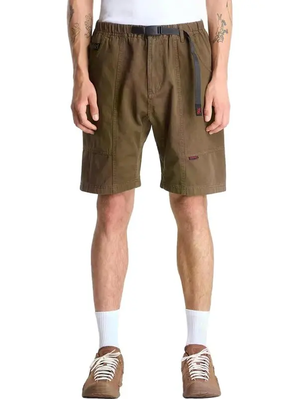 Gramicci Cotton Bermuda Shorts With Elasticated Waistband - Green