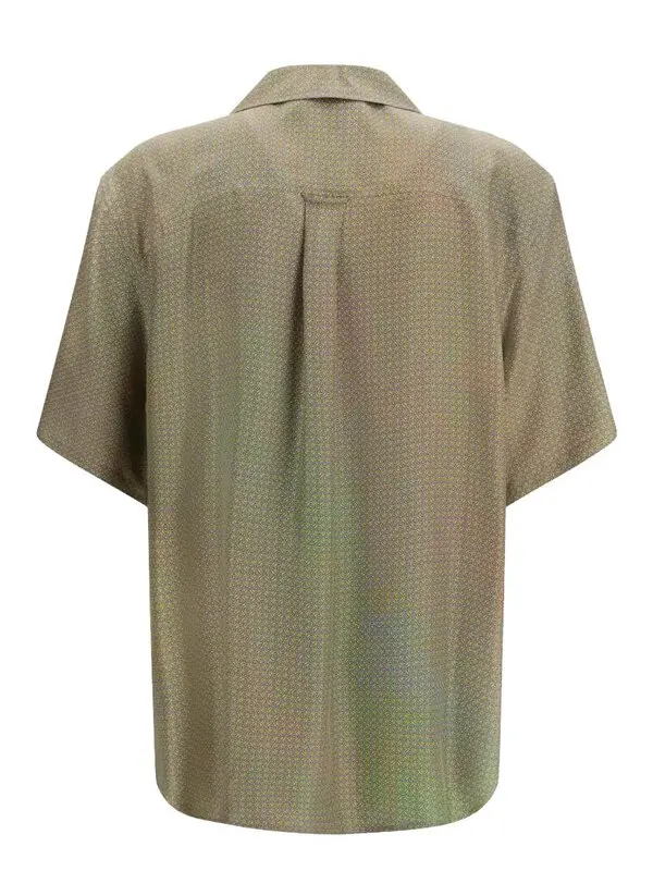 Saint Laurent Geometric Print Shirt - Green