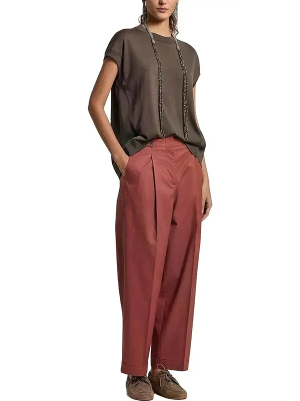 Peserico Panelled Top - Brown