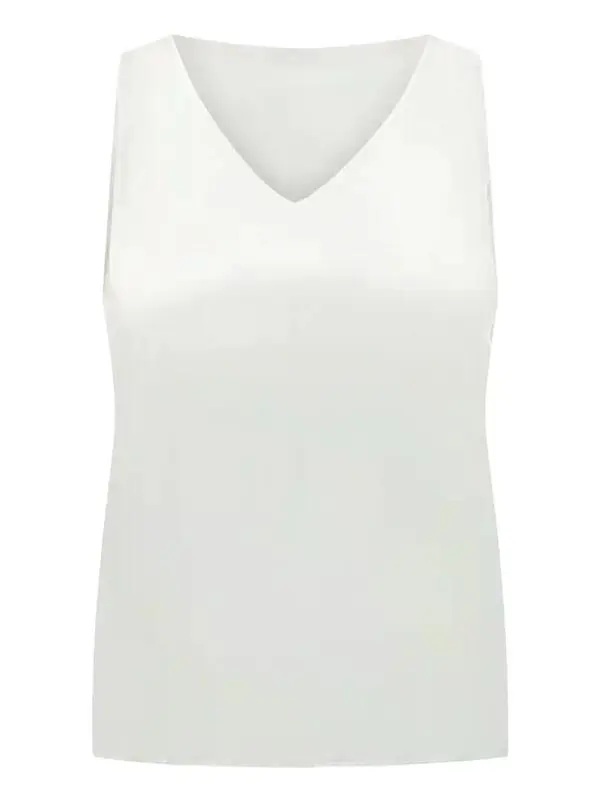 Emporio Armani Sleeveless V-neck Top - Neutrals