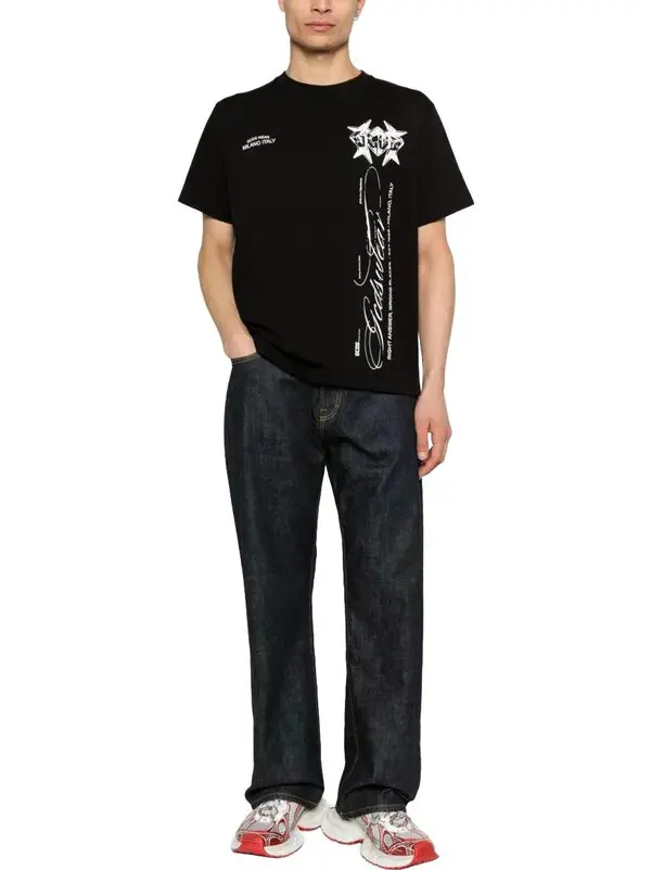 Gcds Graphic-print T-shirt - Black