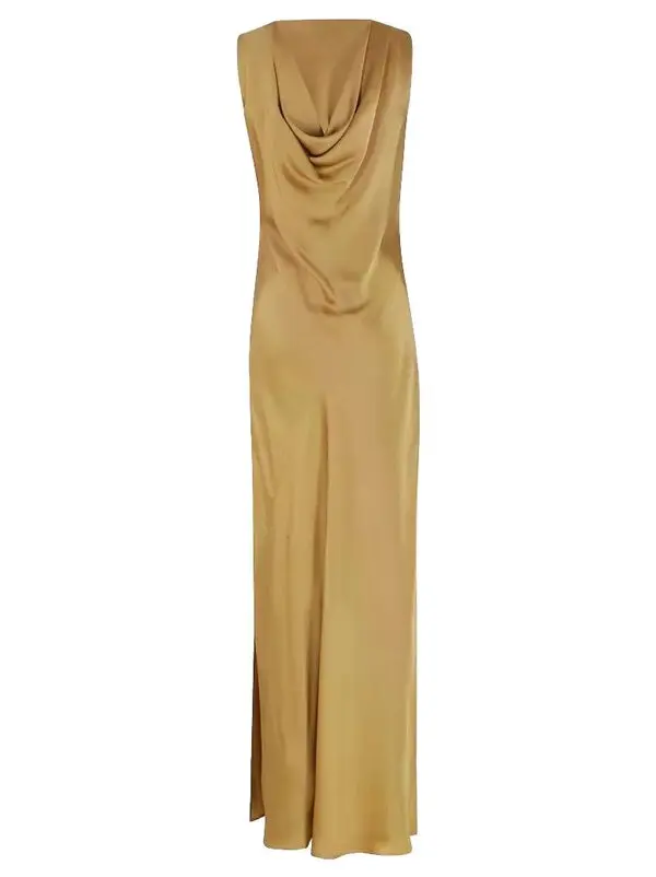 Antonelli Firenze Cowl Neck Maxi Dress - Neutrals