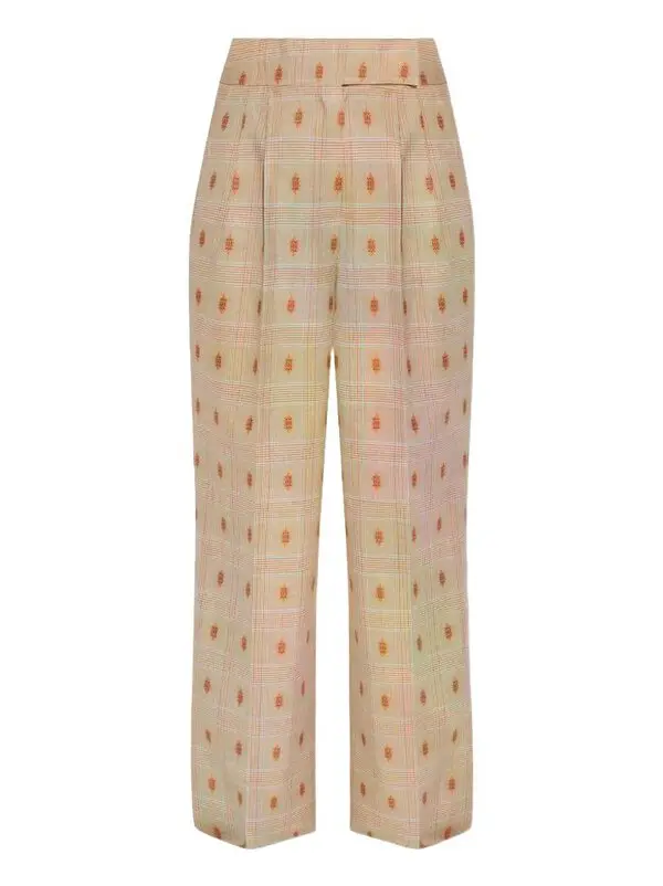 Etro Checked Trousers - Neutrals