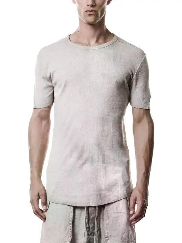 THOM KROM Fine-ribbed T-shirt - Neutrals