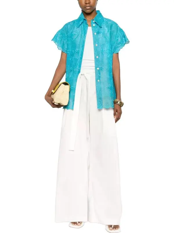 Valentino Garavani Lace Shirt - Blue