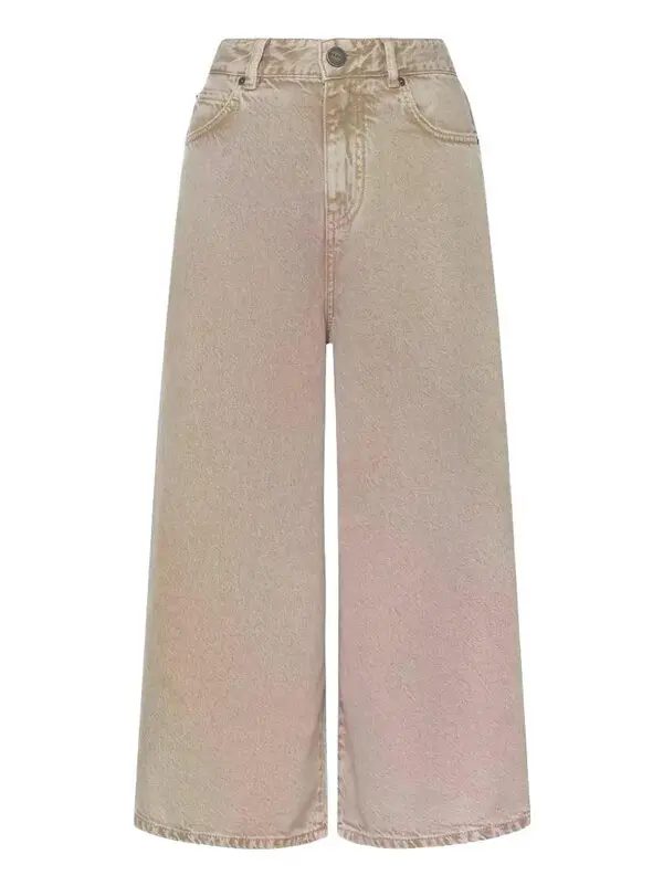 Pinko Embroidered Logo Jeans - Neutrals