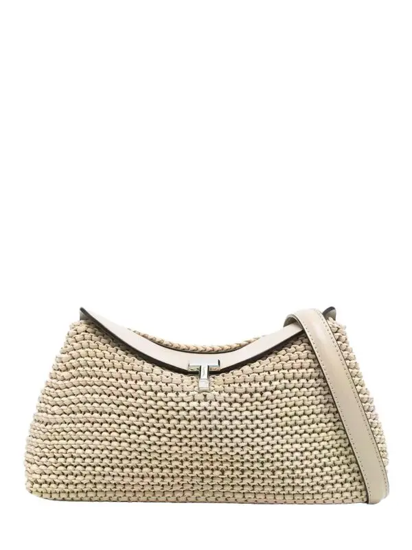TOTEME Woven Clutch Bag With Twist-lock Fastening - Neutrals