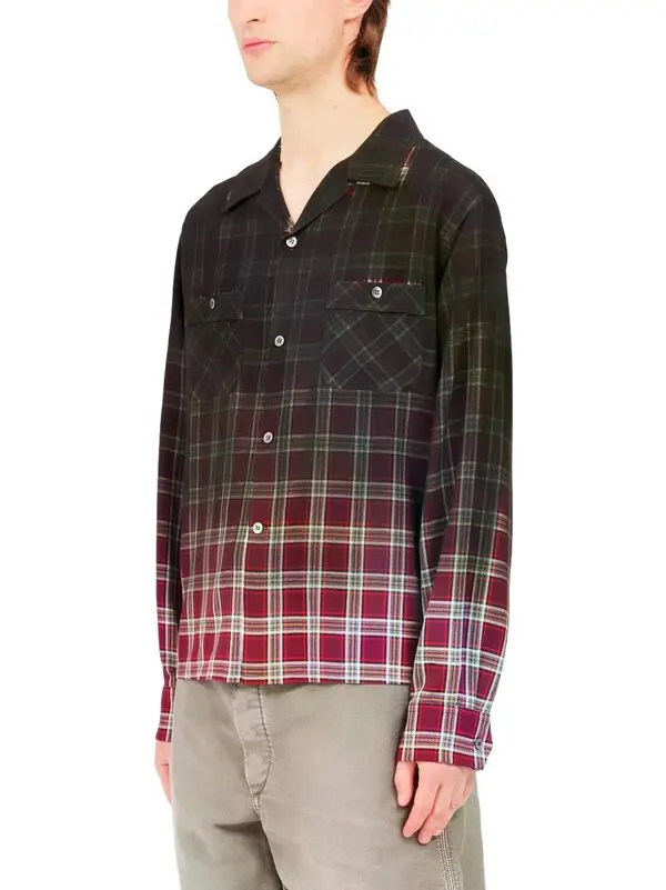 MAISON MARGIELA Check-print Button-up Shirt - Red