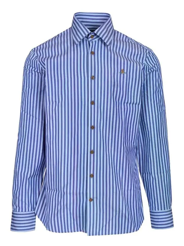 VIVIENNE WESTWOOD Striped Buttoned Shirt - Blue