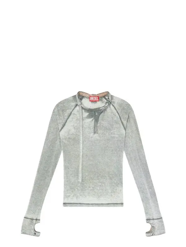 DIESEL® T-ecla Long-sleeve T-shirt - Grey