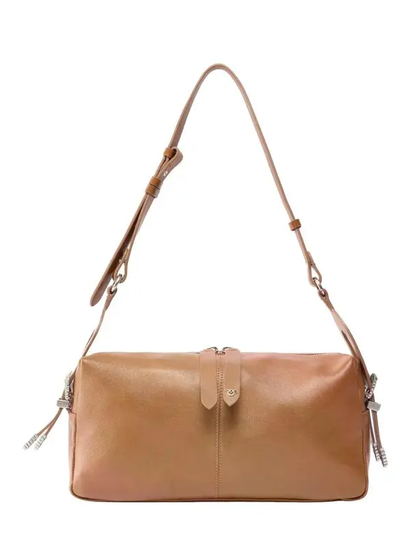 Pinko Love Birds-detail Shoulder Bag - Brown