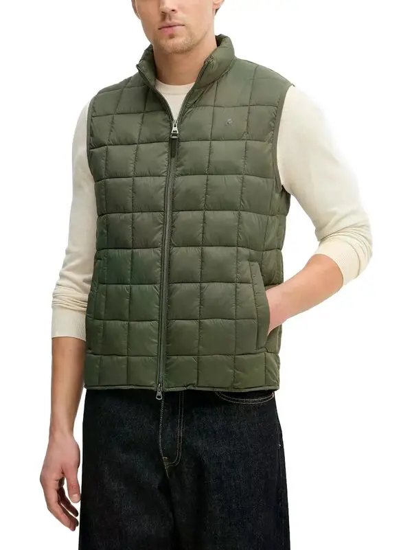 HACKETT Quilted Zip-fastening Gilet - Green