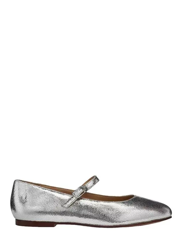 Geox Marsilea Buckle Strap Ballet Flats - Silver