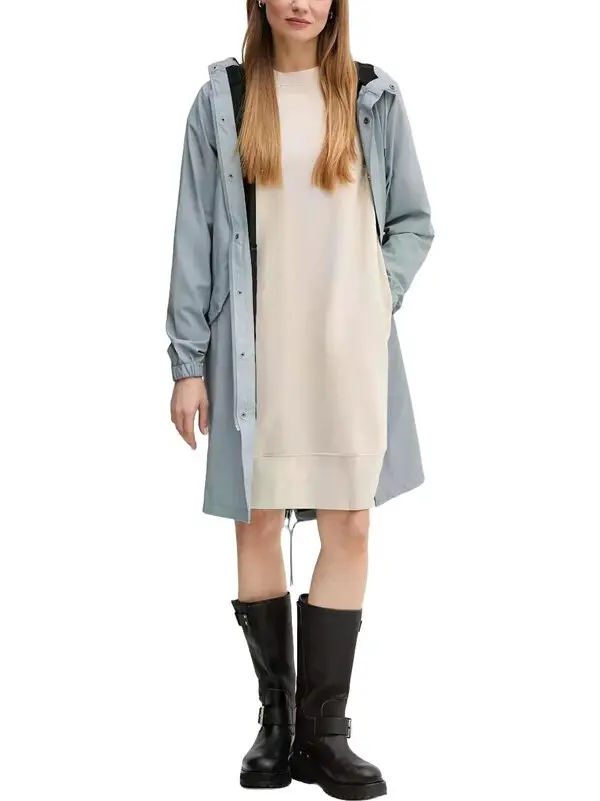 Rains Fishtail Flap-pocket Coat - Blue