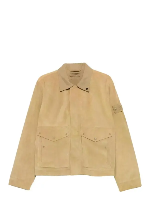 Stone Island Suede Harrington Jacket - Neutrals