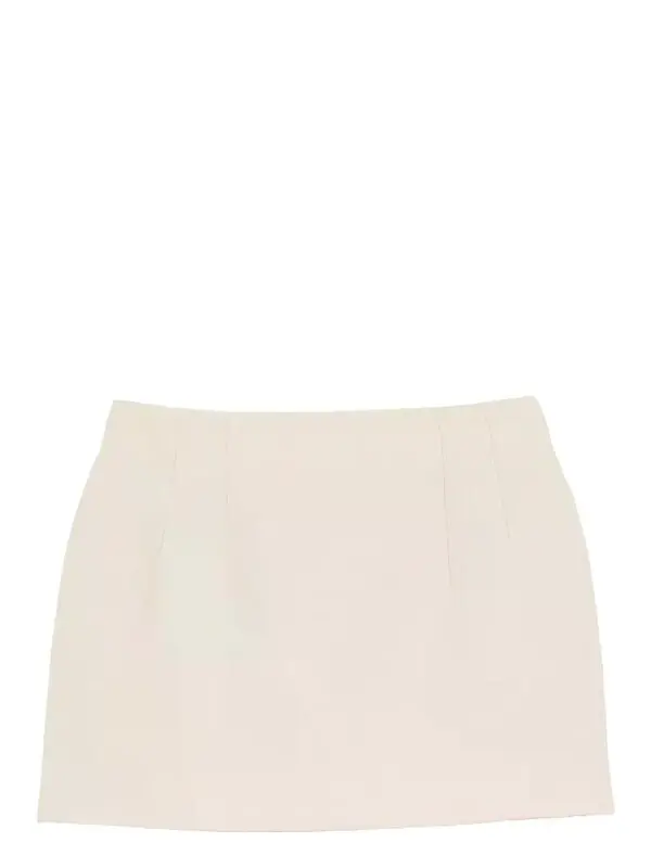 Wardrobe.NYC Beige Panelled Mini Skirt - Neutrals