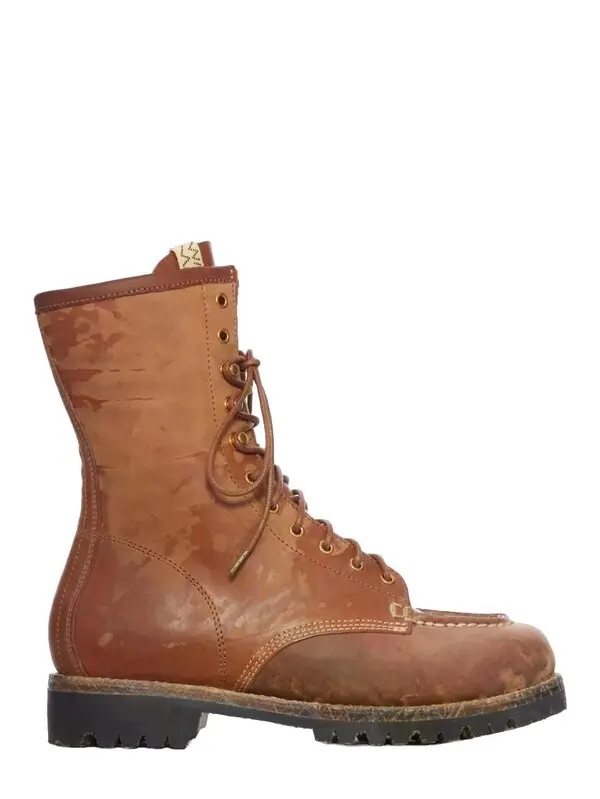 Visvim Leather Lace-up Boots - Brown