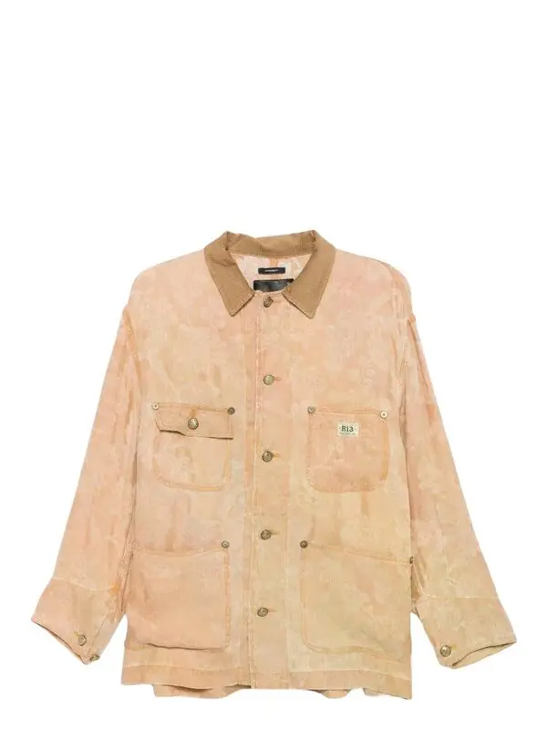 R13 Floral Corduroy Oversized Jacket - Brown