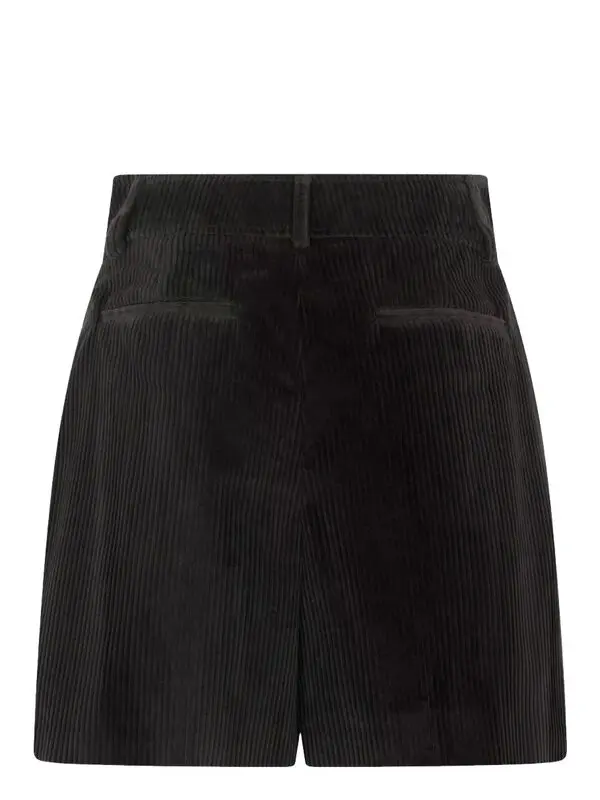 Red Valentino Corduroy Pleated Shorts - Black