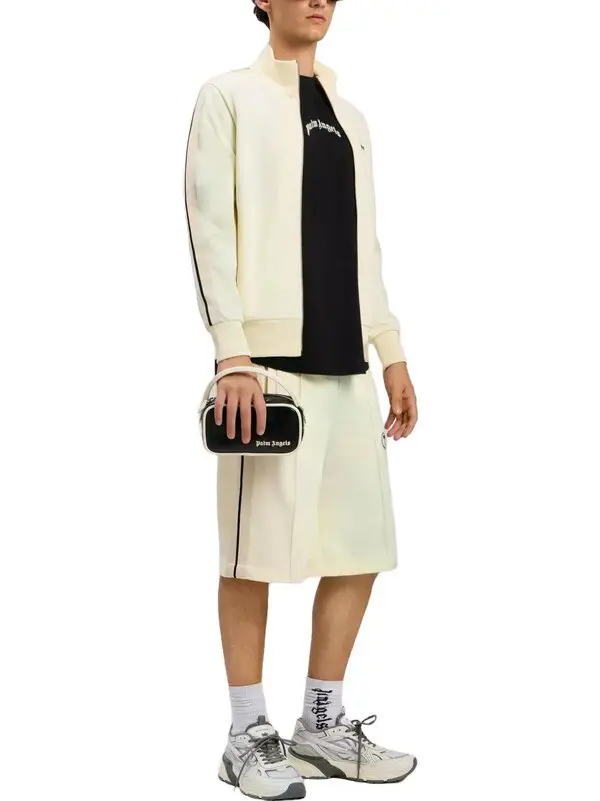 Palm Angels Logo Stripes Sweatshirt - Neutrals