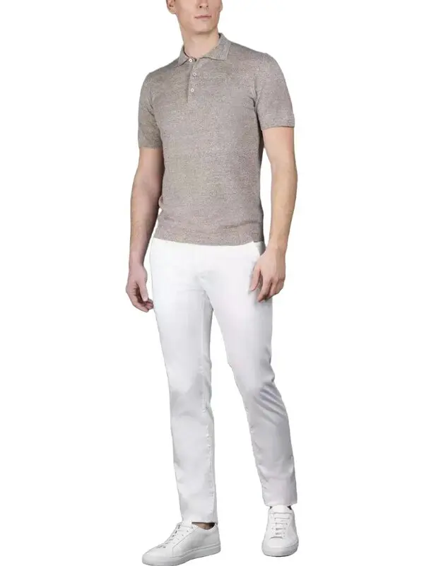 MOORER Vinal-mag Short-sleeve Polo Shirt - Grey