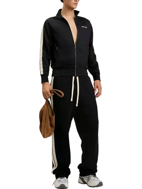 Palm Angels Logo Striped Jacket - Black