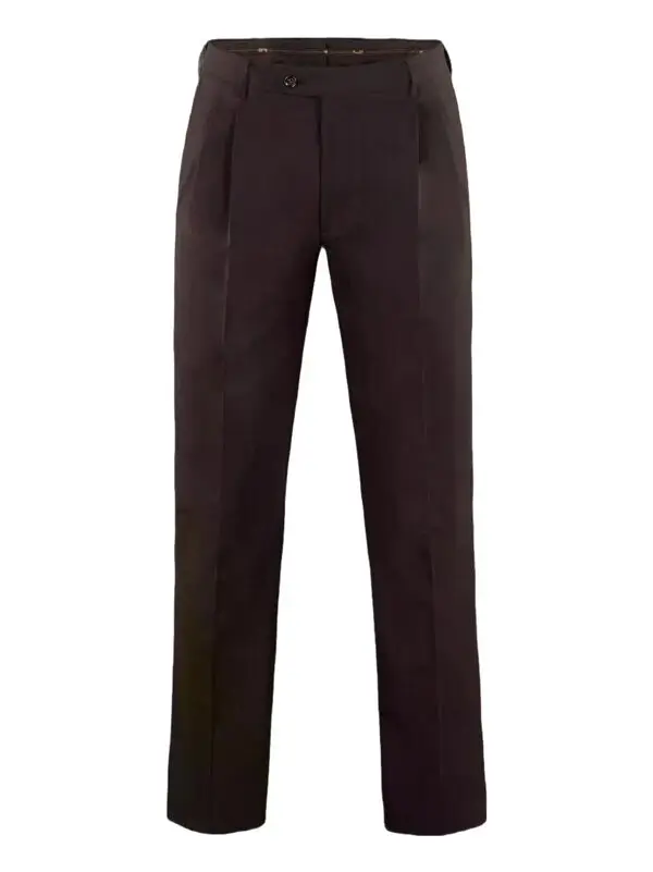 MOORER Jarvis Slw Pleated Virgin Wool Trousers - Brown