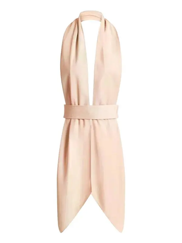 Alberta Ferretti Belted Halterneck Top - Neutrals