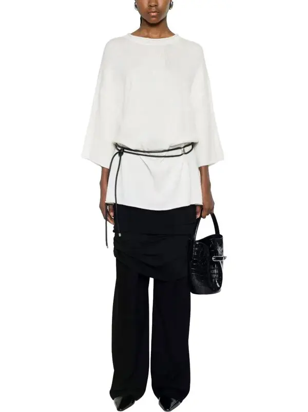 VIKTORIA CHAN Tatiana Short-sleeve Sweater - White