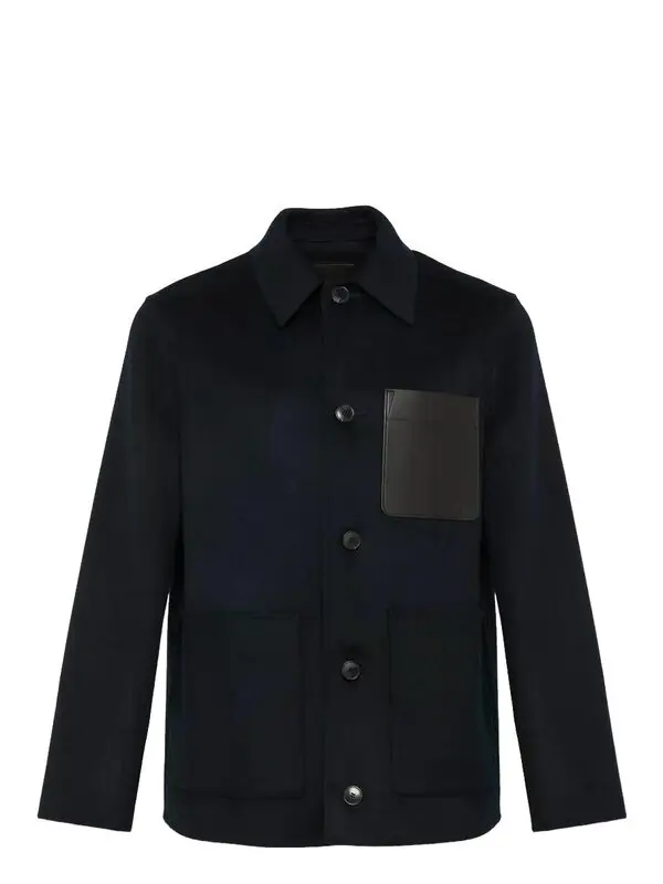 YVES SALOMON Pocket-detail Shirt Jacket - Blue