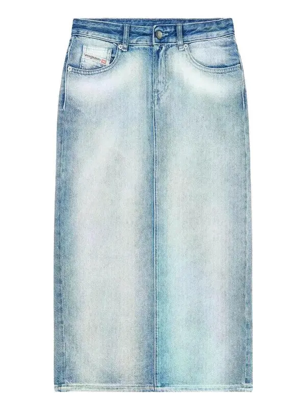 DIESEL® De-skye-fsi Five-pocket Denim Midi Skirt - Blue