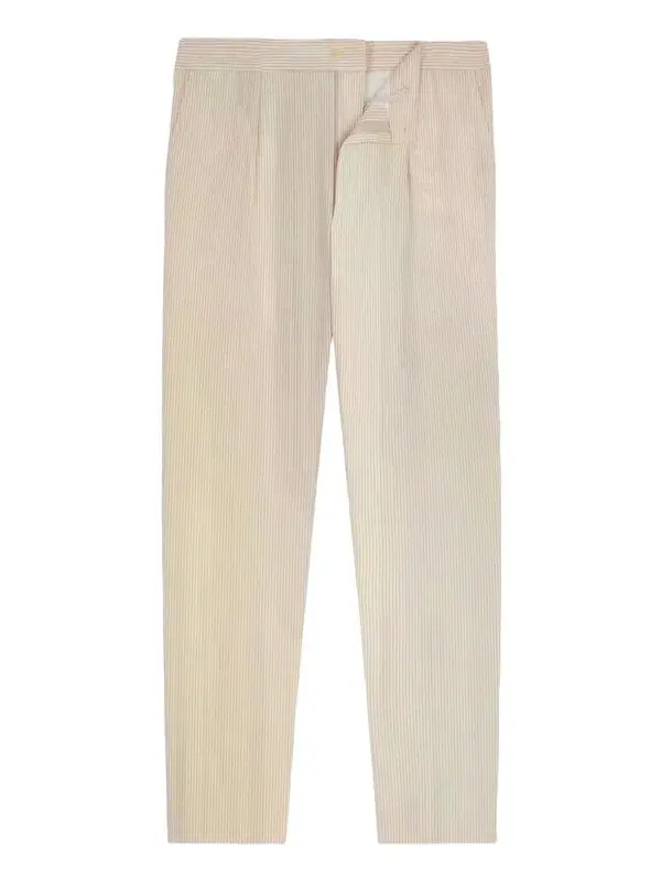 FURSAC Striped Cotton Trousers - Neutrals