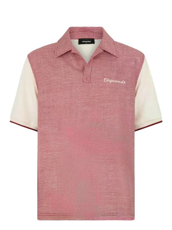 Dsquared2 Pied De Poule Polo Shirt - Red